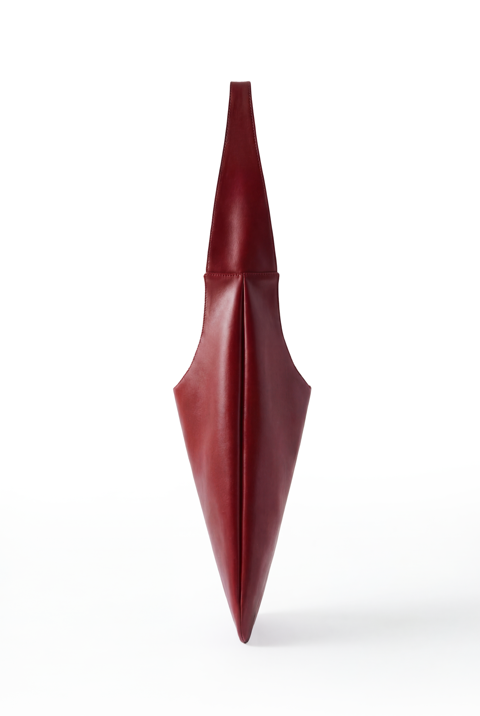 Agave Triangular Tote XL in Burgundy Red | Cactus Leather Handbag ...