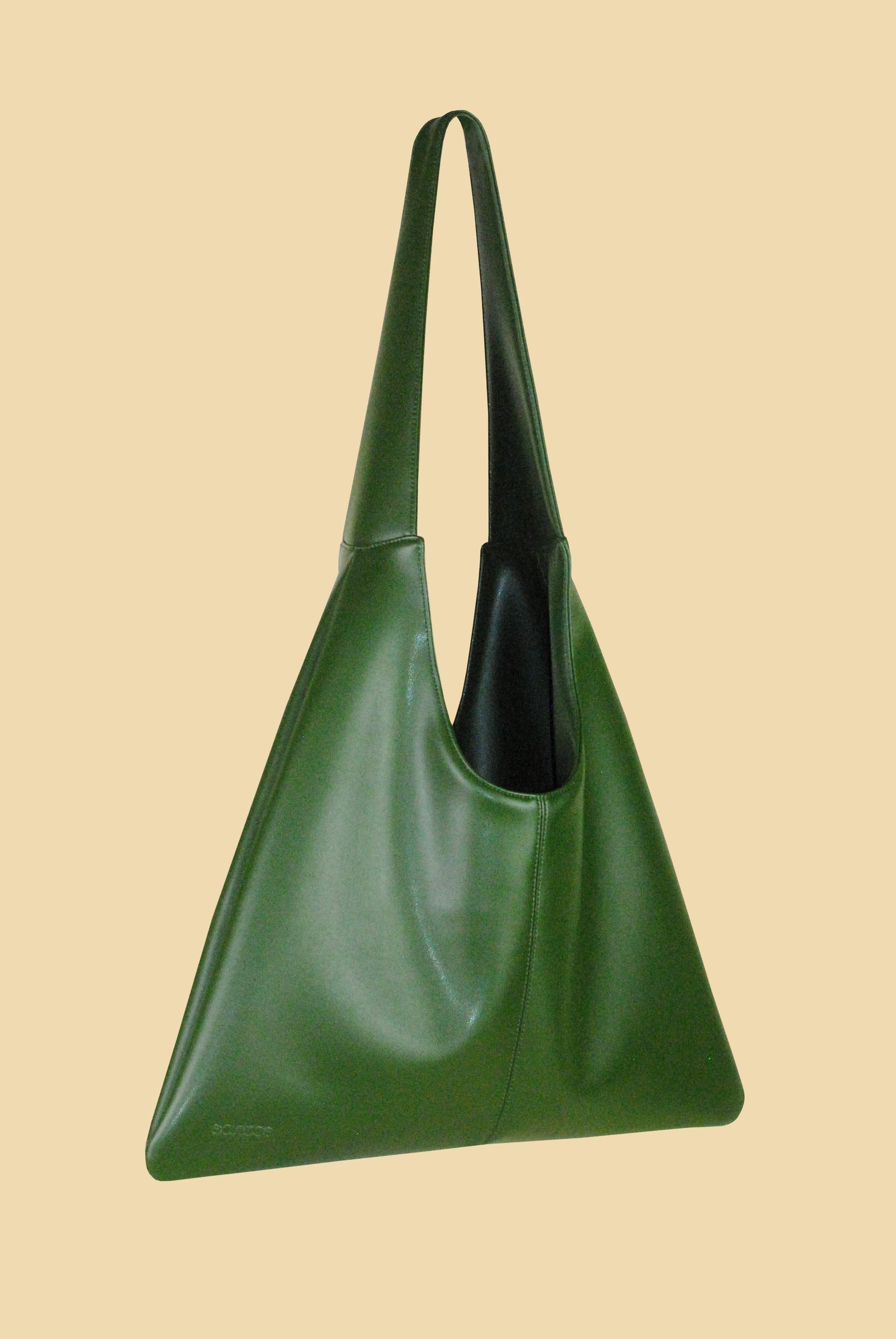 Agave Triangular Tote XL in Green | Cactus Leather Handbag | Santos by ...