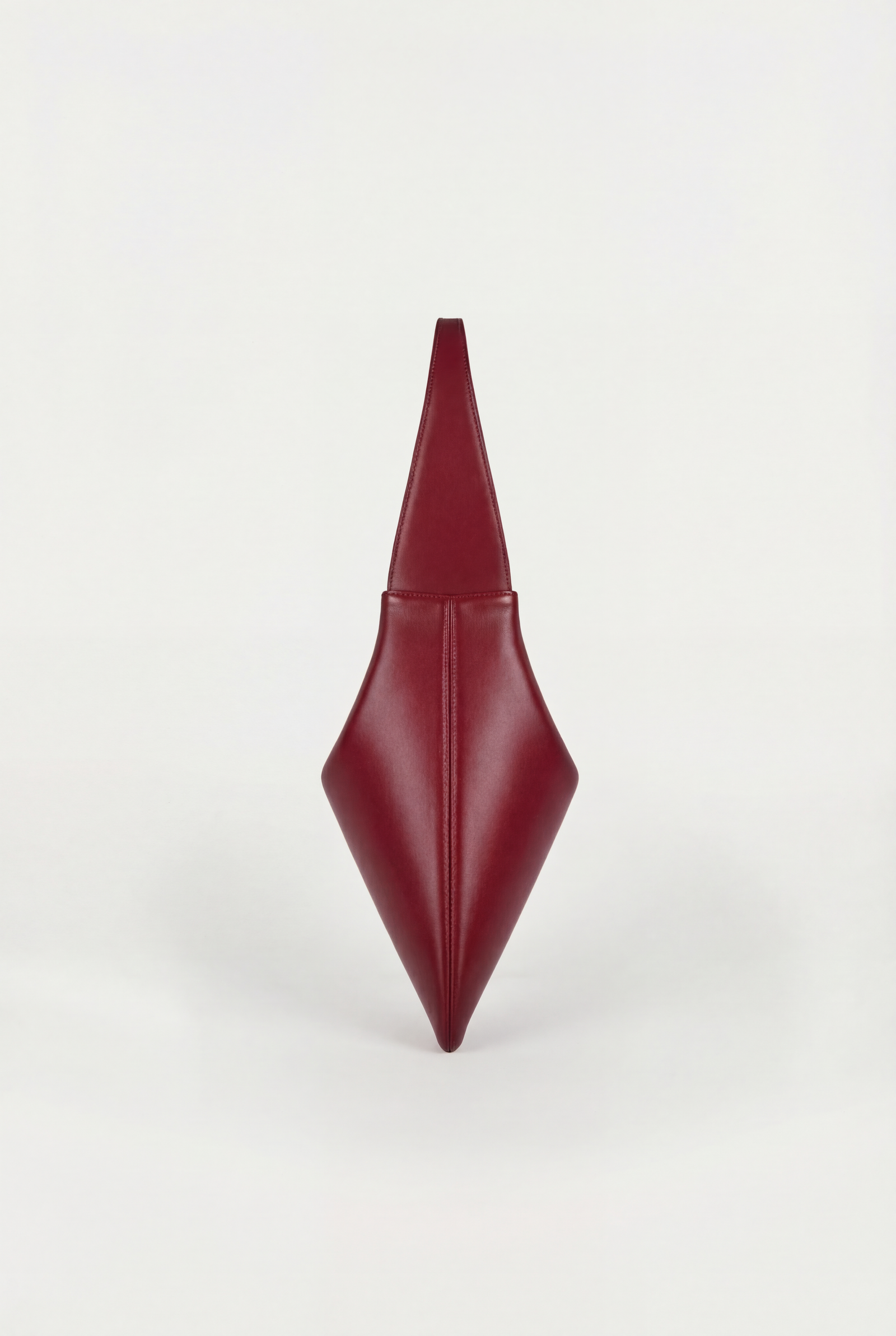 Agave Triangular Tote in Burgundy Red | Cactus Leather Handbag | Santos ...