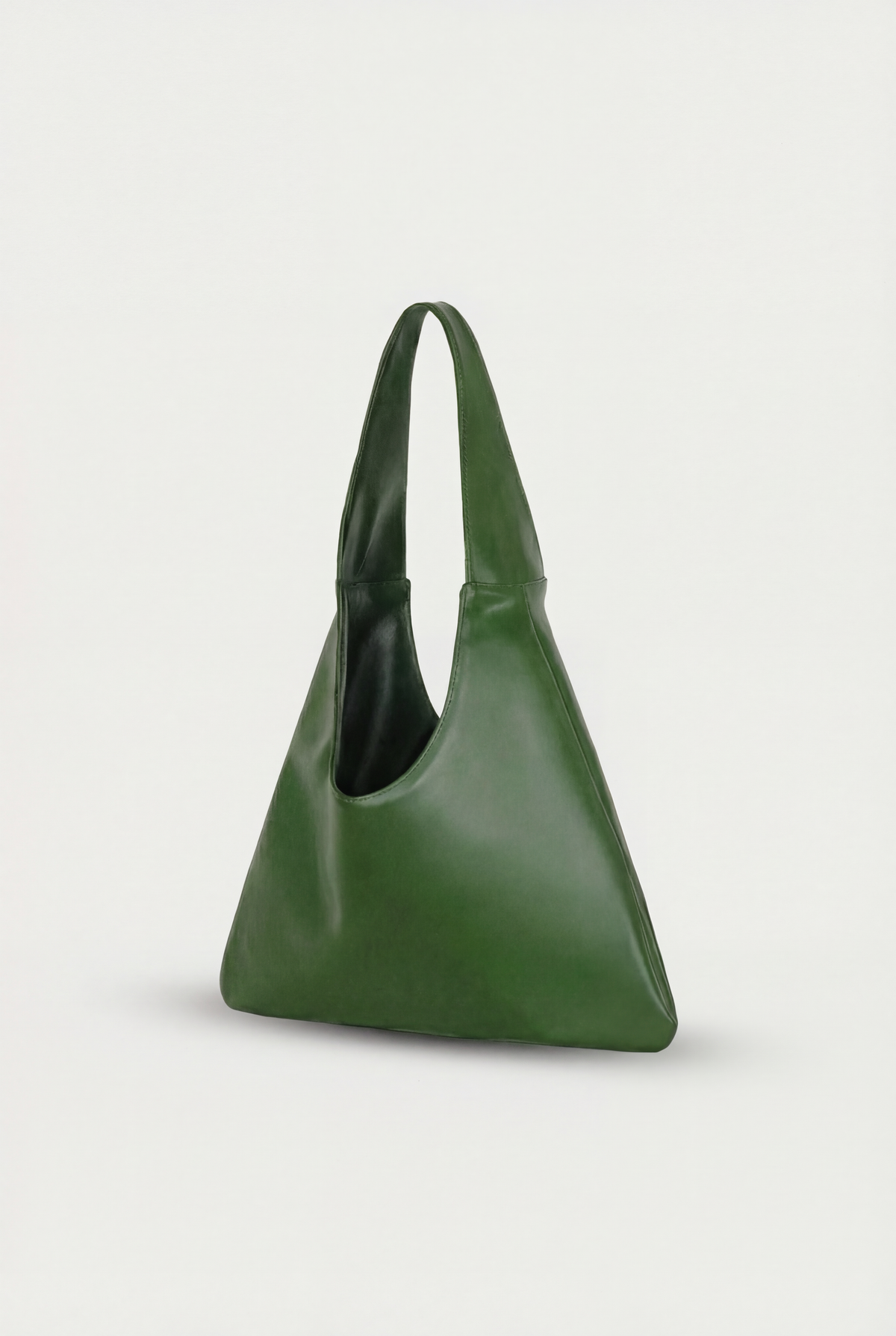 Agave Triangular Tote in Green | Cactus Leather Handbag | Santos by Monica