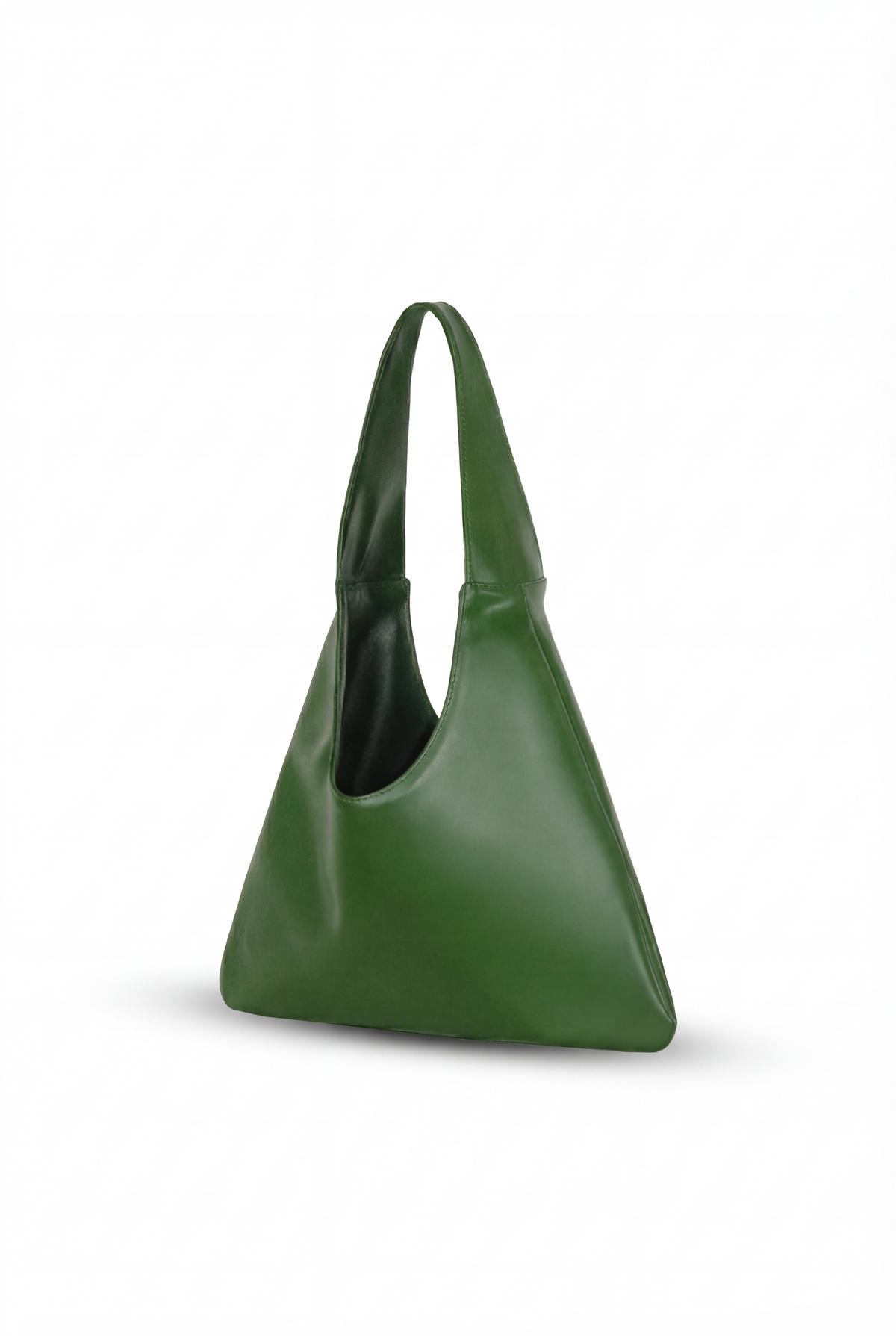 Agave Triangular Tote in Green | Cactus Leather Handbag | Santos by Monica