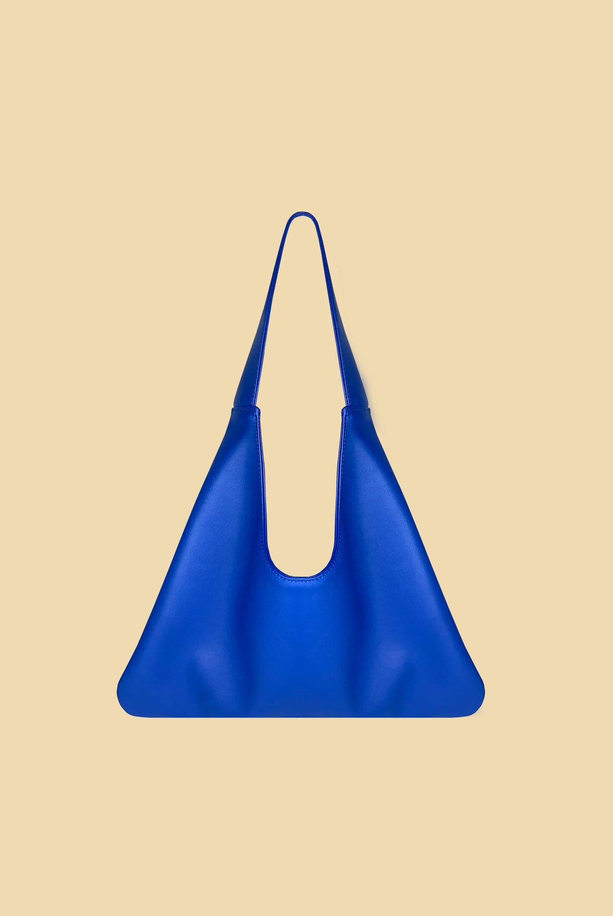 Agave Triangular Tote in Electric Blue | Cactus Leather Handbag ...