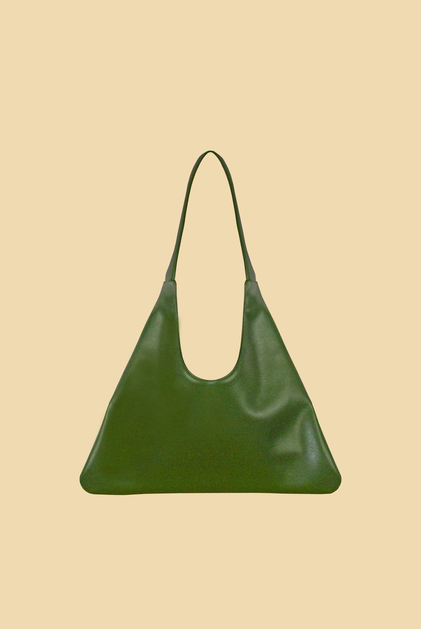 Agave Triangular Tote in Green | Cactus Leather Handbag | Santos by Monica