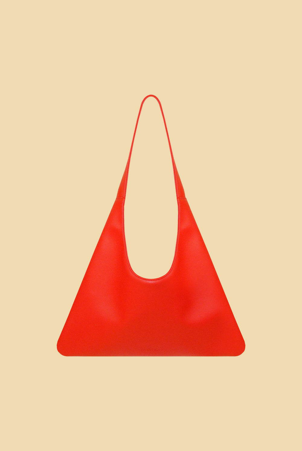 Agave Triangular Tote in Tomato Red | Cactus Leather Handbag | Santos ...
