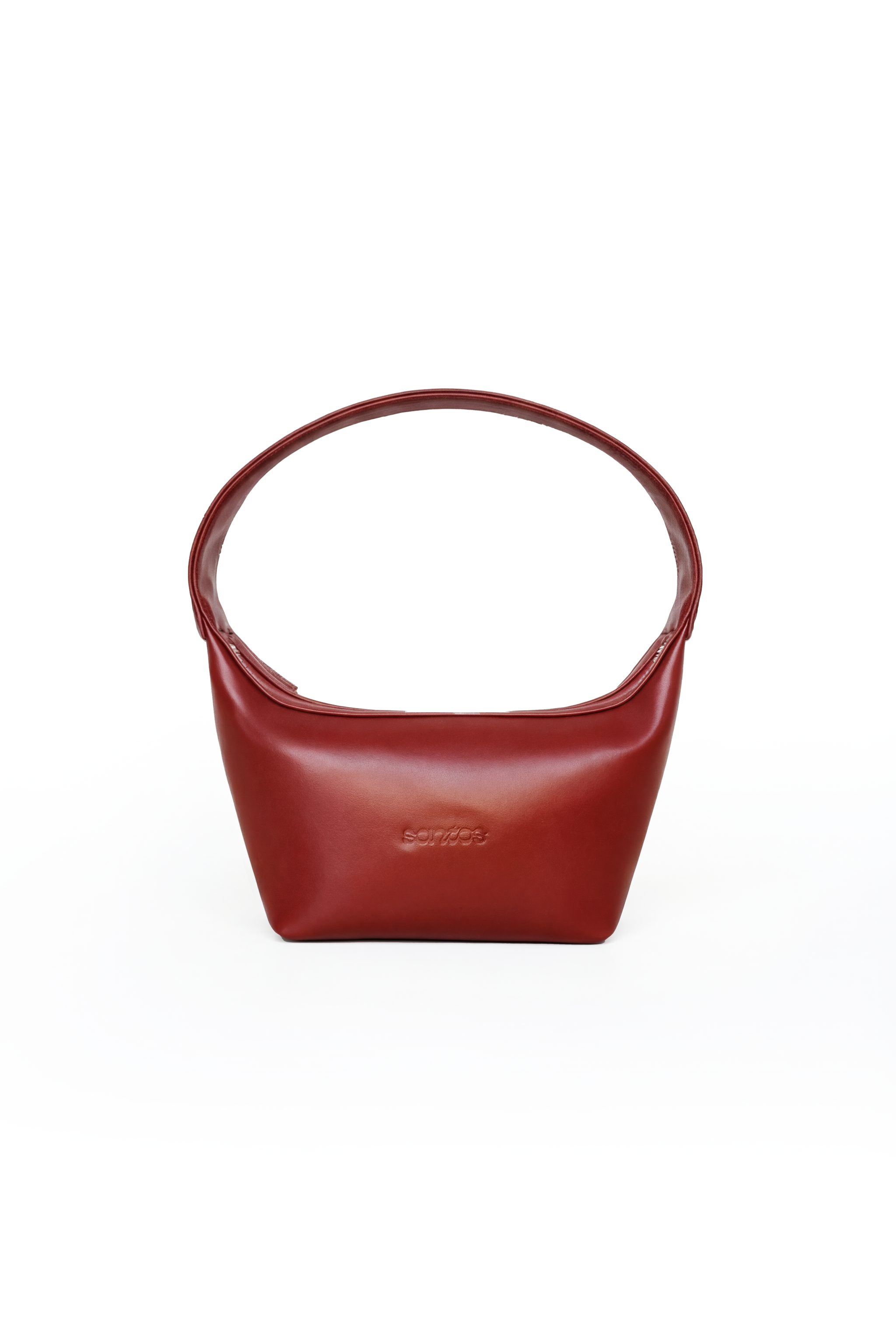 Amelia Mini Bag in Burgundy Red | Cactus Leather Handbag | Santos by Monica