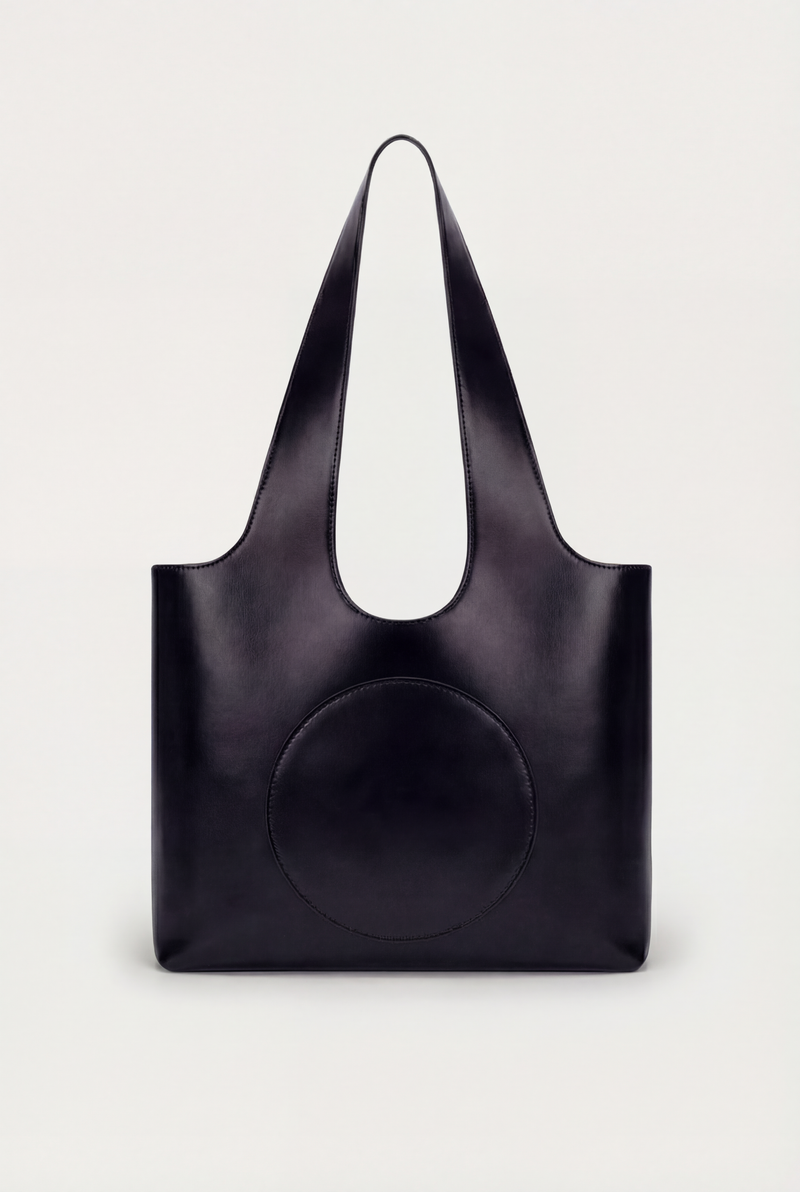 Gladys Tote in Black | Cactus Leather Handbag | Santos by Monica